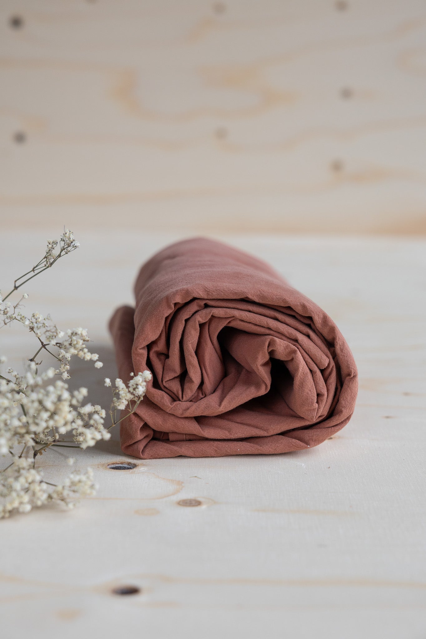 Lakan Crinkle Terracotta (240x260cm) – ABSmåland